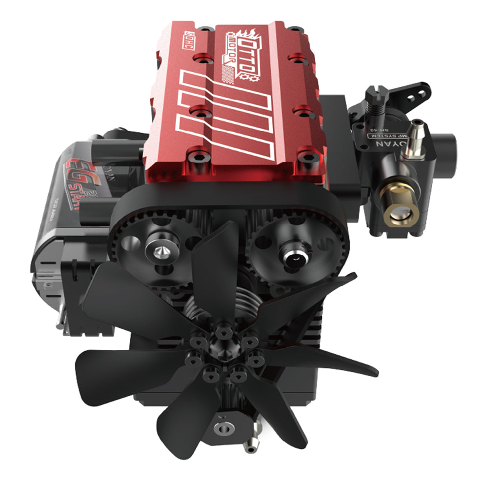 TOYAN FS-L200AC 2 Cylinder 4 Stroke Air-Cooled Nitro Engine DIY Kit Up ...