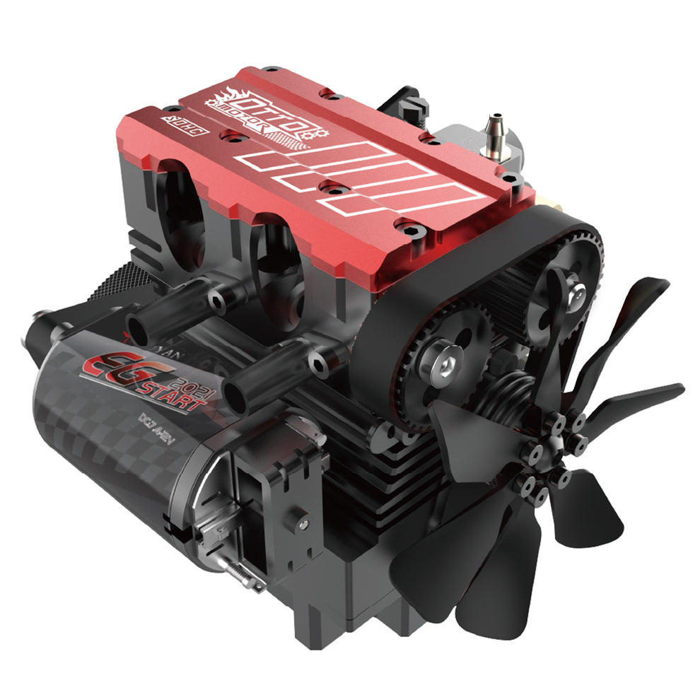 TOYAN FS-L200AC 2 Cylinder 4 Stroke Air-Cooled Nitro Engine DIY Kit Up ...