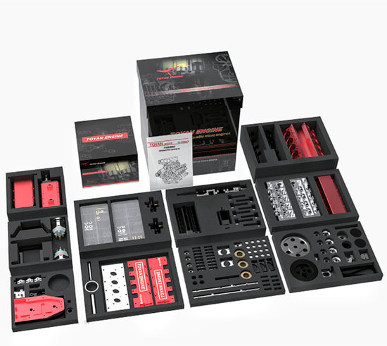 TOYAN V8 Engine FS-V800GCS with Supercharger Engine DIY Set 28cc 8-Cyl ...