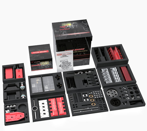 TOYAN V8 Engine FS-V800GCS with Supercharger Engine DIY Set 28cc 8-Cyl ...