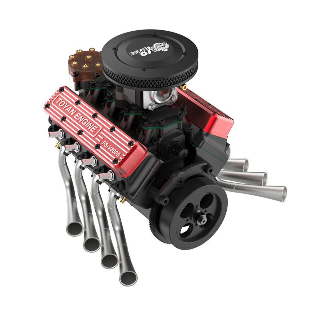 TOYAN Mini V8 Engine Kit FS-V800WGPC 28cc Water-cooled OHV Gasoline Mo ...