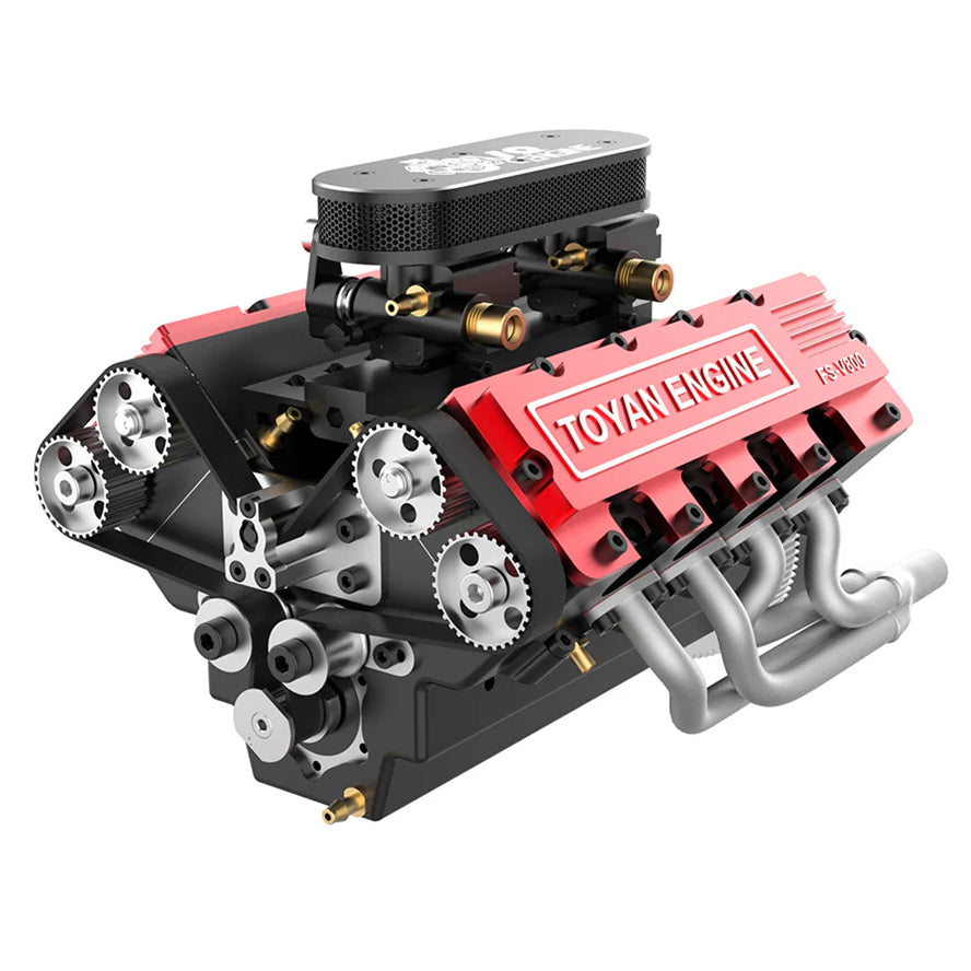 TOYAN Model v8 Engine Kit FS-V800 1/10 Scale 28cc Nitro 8 Cylinder 4 S ...