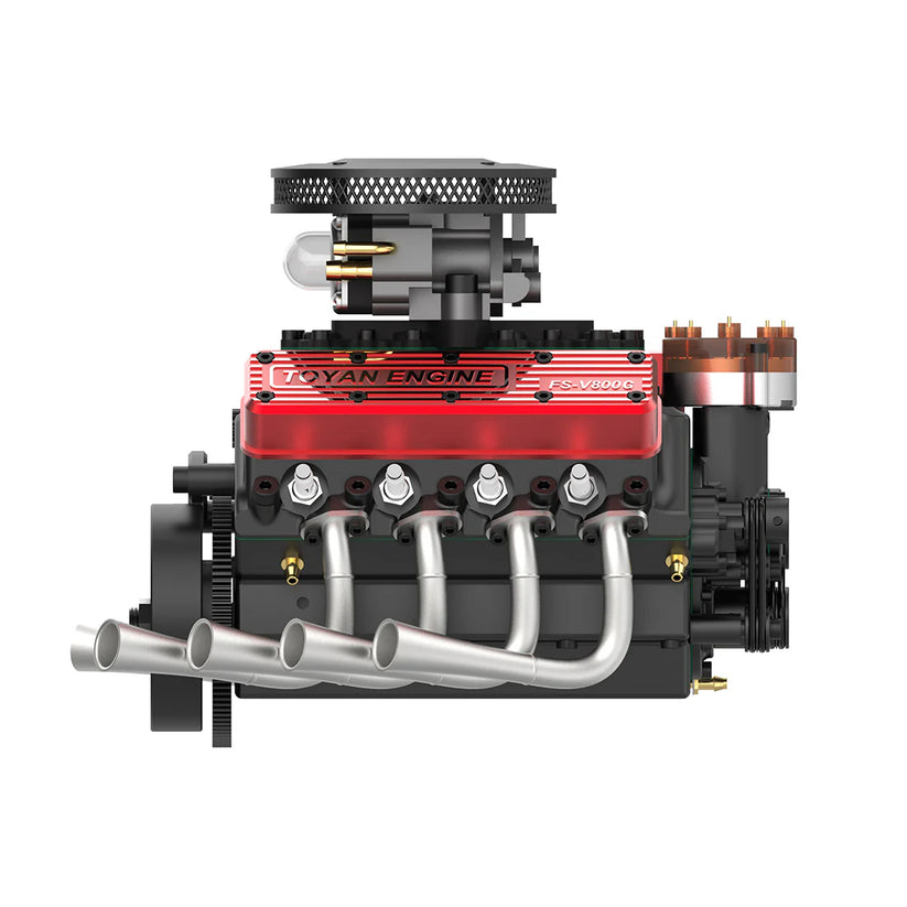 TOYAN Mini V8 Engine Kit FS-V800WGPC 28cc Water-cooled OHV Gasoline Mo ...
